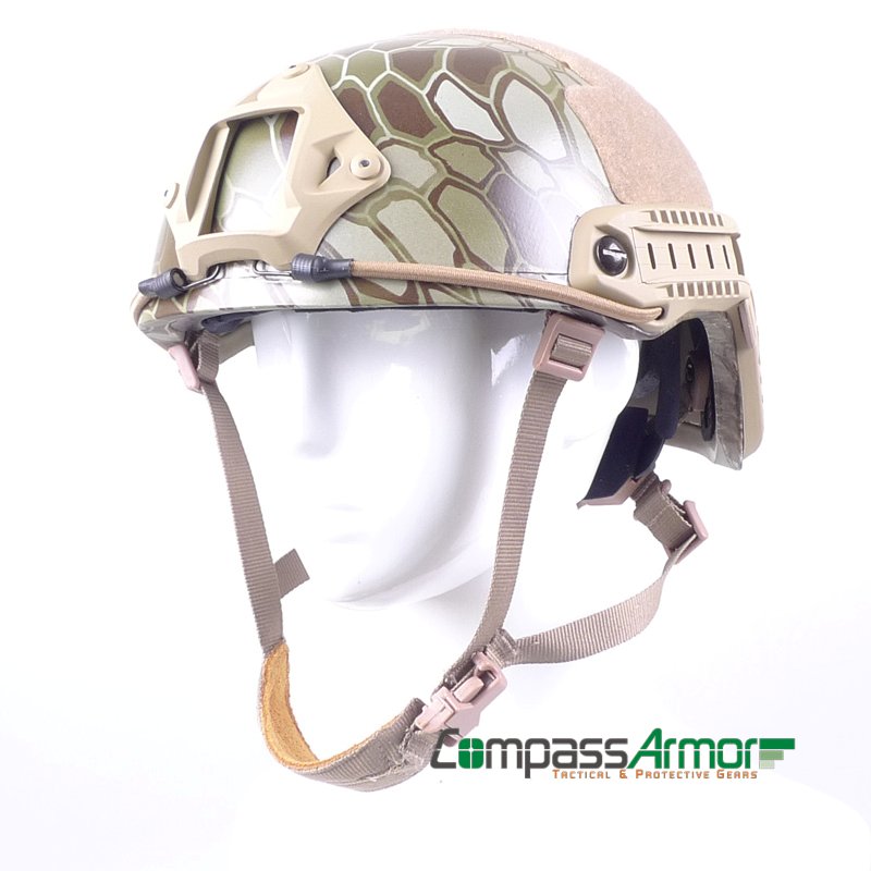 FAST BALLISTIC HIGH CUT HELMET ANTI-BULLET HELMET NIJ IIIA KEVLAR CORE ...